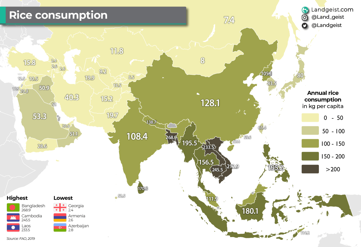 Rice consumption in Asia – Landgeist