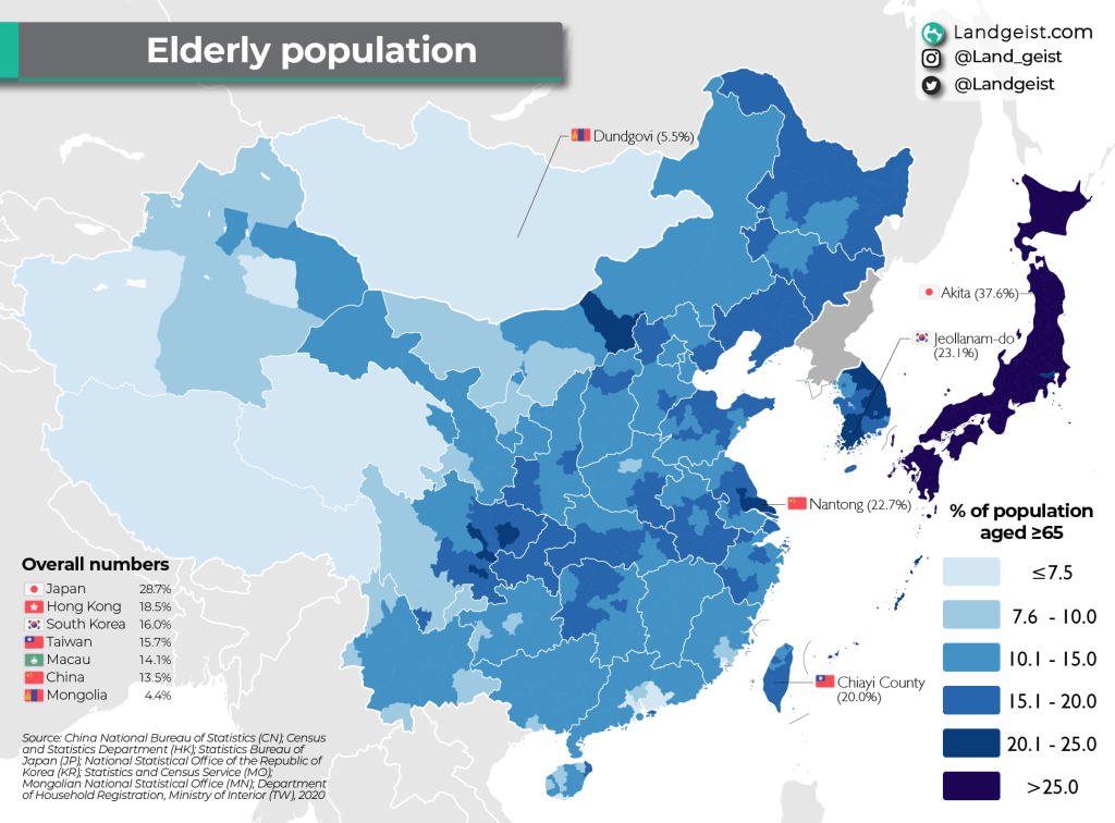 Elderly Population in East Asia – Landgeist