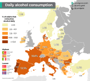 Daily Alcohol Consumption In Europe Landgeist